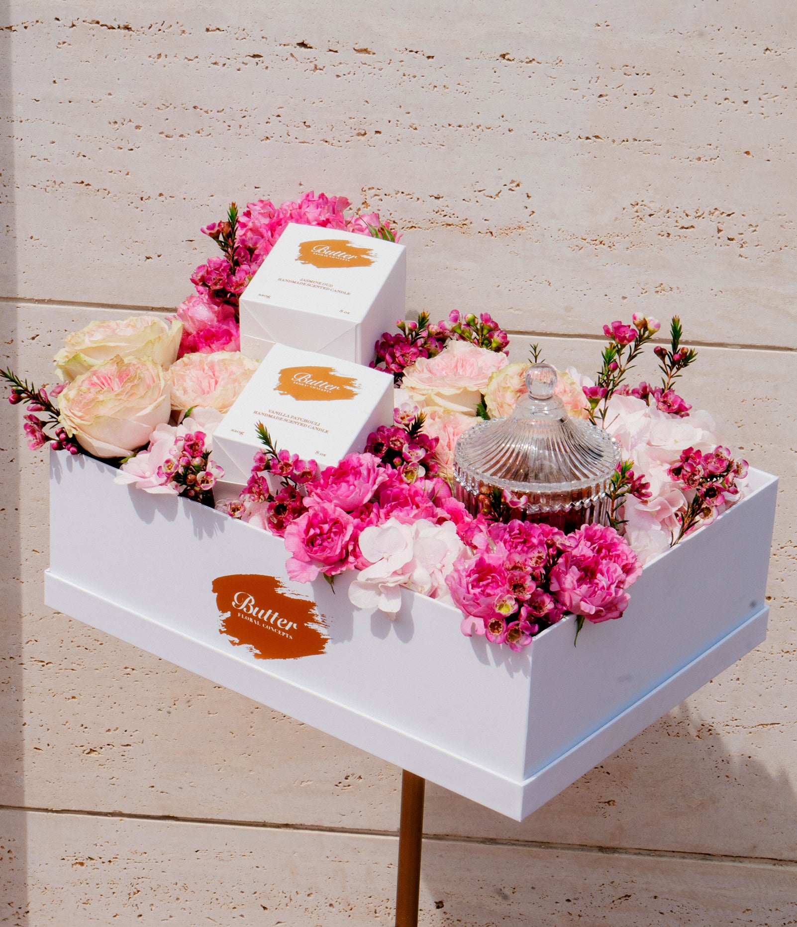 Raya Crystal & Candle Hamper – Butter